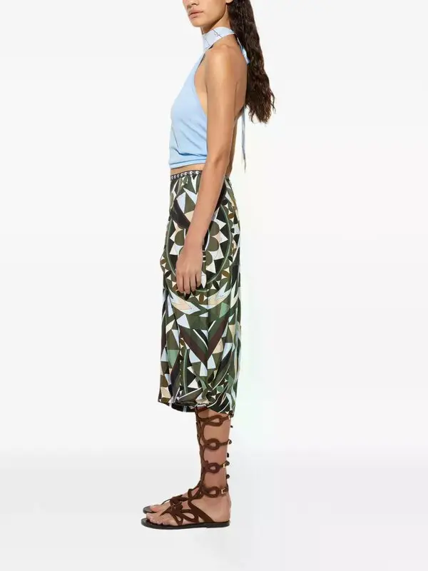 Emilio Pucci Manuba Print Wide Trousers