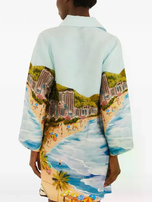 Farm Rio Printed Tie Dress
