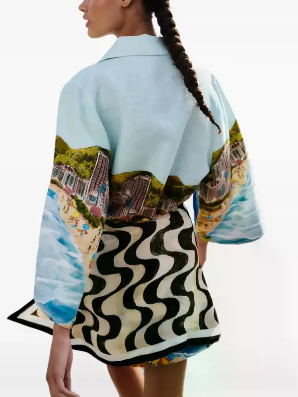 Farm Rio Printed Tie Dress