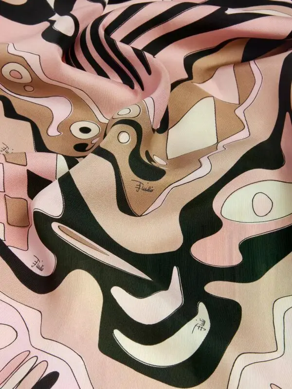 Emilio Pucci Angoli Print Silk Scarf