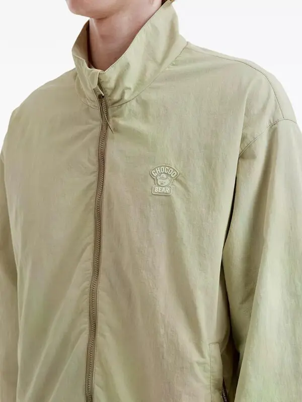 CHOCOOLATE Logo-embroidered Zipped Jacket - Neutrals