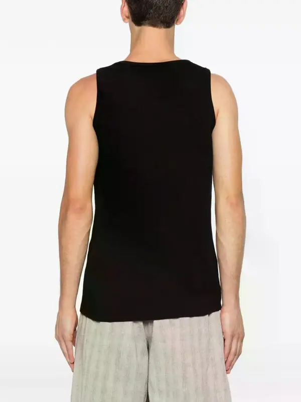 Gcds Logo Embroidered Ribbed Tank Top