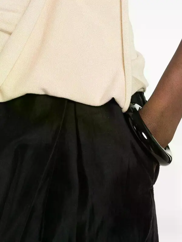 THELATEST Billie Crinkled-effect Wide Leg Trousers - Black