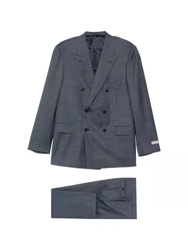 Canali Double-breasted Suit - Blue