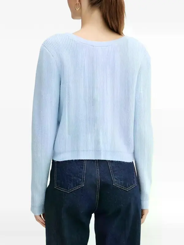MORGAN Heart Button V-neck Knitwear