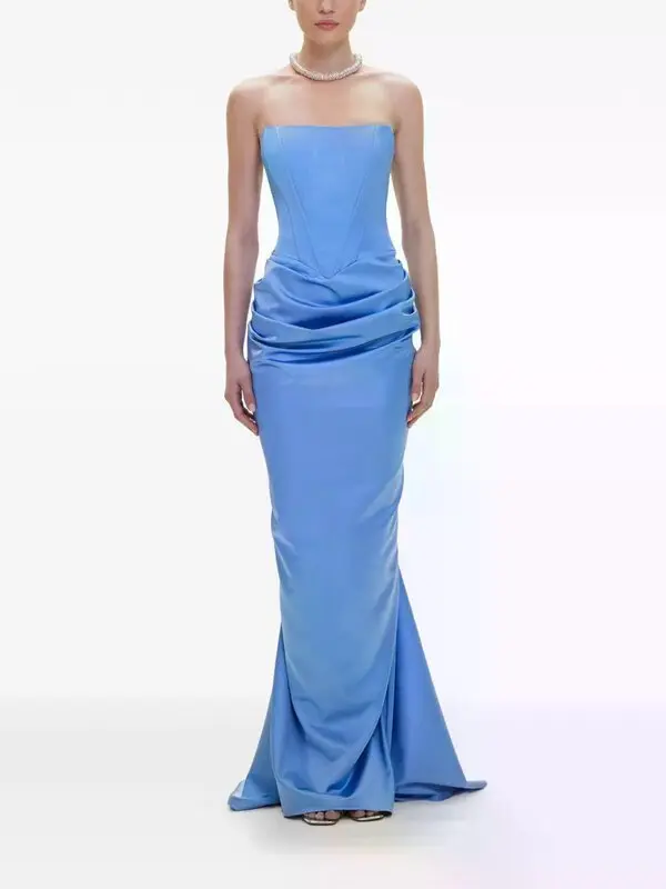 V:PM ATELIER Flavia Ruched Corset Dress