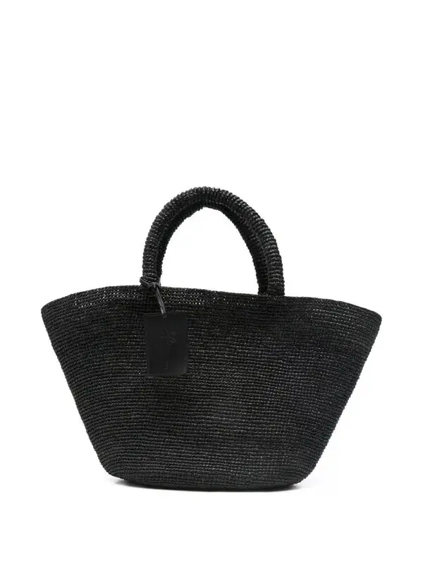 Manebí Panier Raffia Tote - Black
