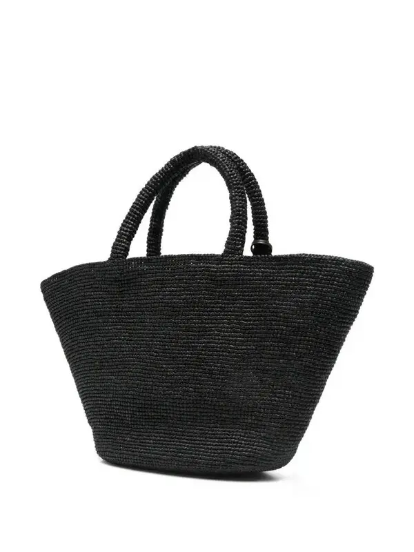 Manebí Panier Raffia Tote - Black