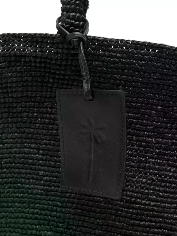 Manebí Panier Raffia Tote - Black