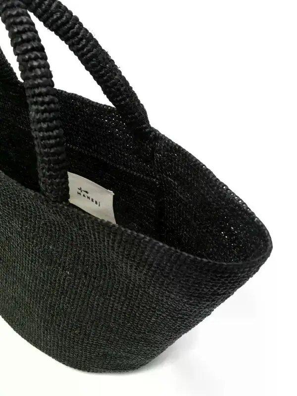 Manebí Panier Raffia Tote - Black
