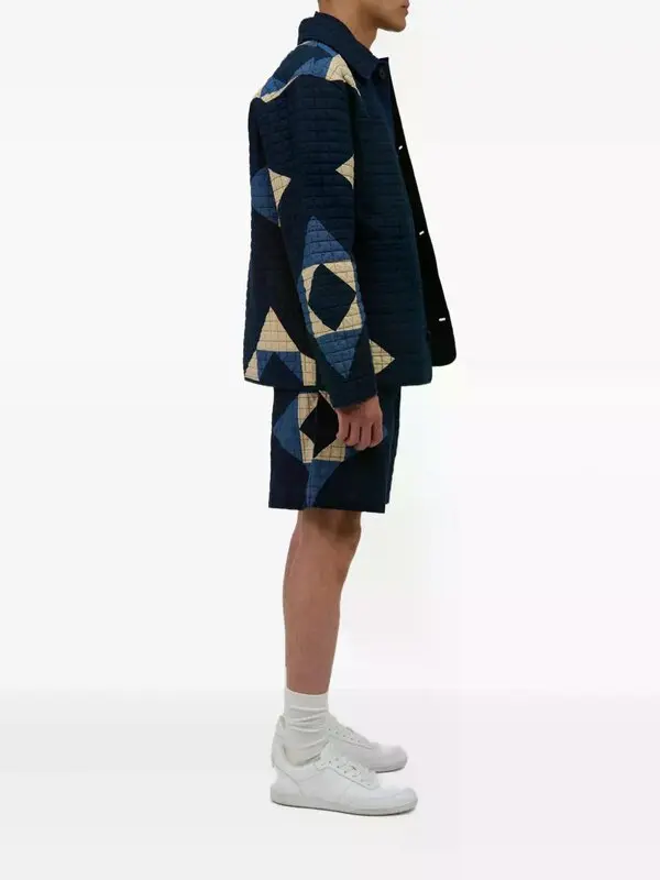 A.p.c. Geometric-pattern Quilted Shorts