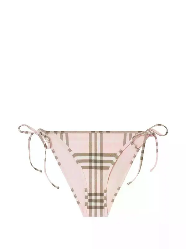 Burberry Check Side-tie Bikini Briefs - Pink