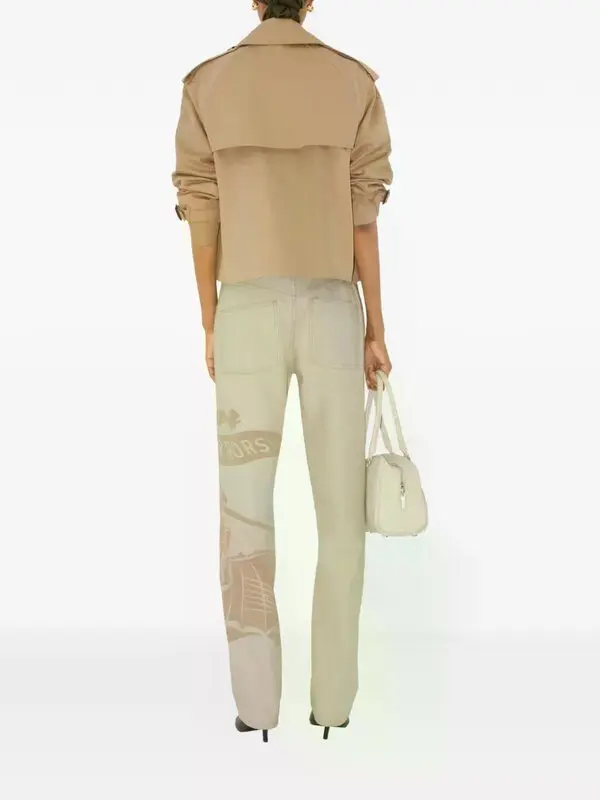 Burberry Cropped Mayfair Trench Jacket - Neutrals