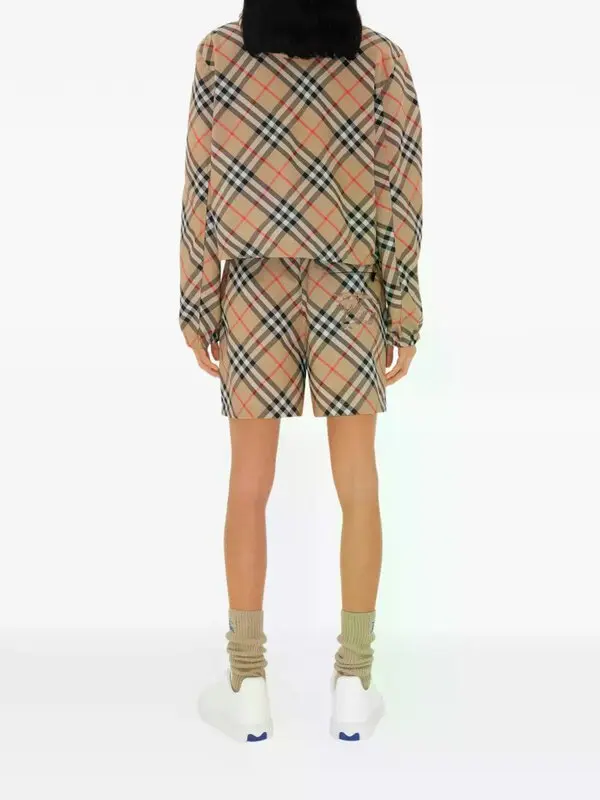 Burberry Cropped Reversible Check Jacket - Neutrals