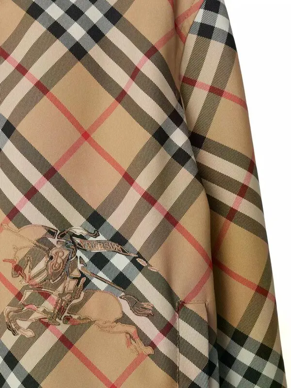 Burberry Cropped Reversible Check Jacket - Neutrals