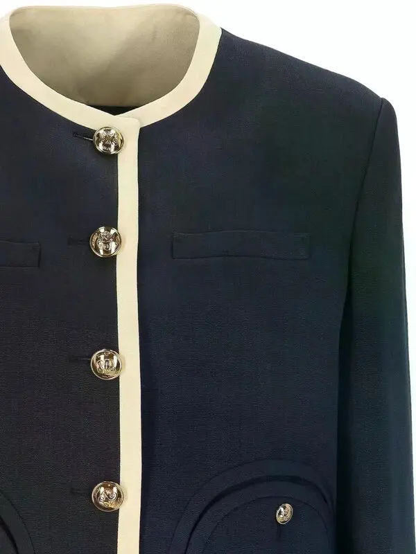 BLAZÉ MILANO Buttoned Trim Jacket - Blue