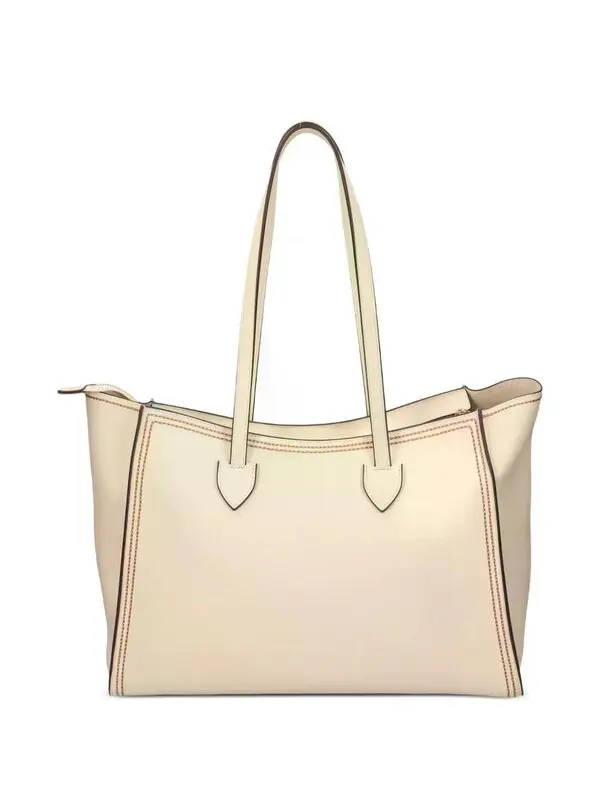 Moschino Logo-plaque Tote Bag - Neutrals
