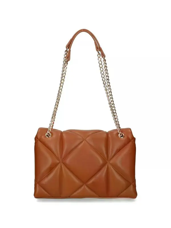 Moschino Quilted Shoulder Bag With Chain Strap - Brown