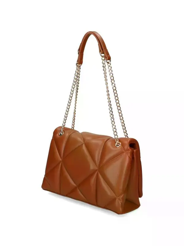 Moschino Quilted Shoulder Bag With Chain Strap - Brown