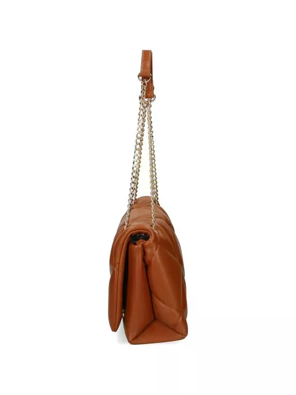 Moschino Quilted Shoulder Bag With Chain Strap - Brown