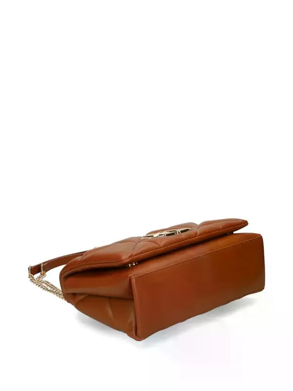 Moschino Quilted Shoulder Bag With Chain Strap - Brown
