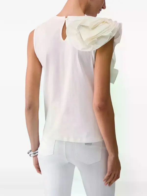 Liu Jo Sleeveless Top With Taffeta Detail