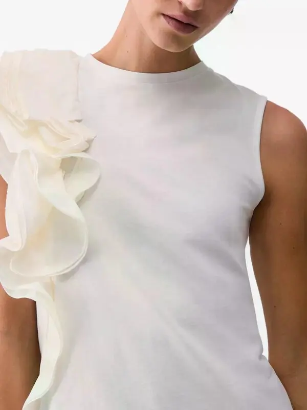Liu Jo Sleeveless Top With Taffeta Detail