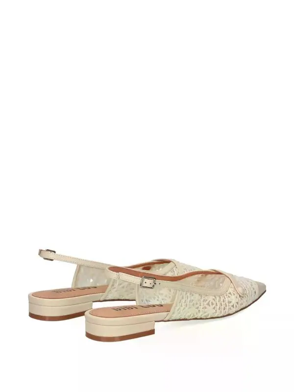 BIBI LOU Xaia Lace Pointed Pumps - Neutrals