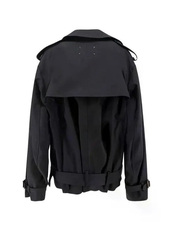 MAISON MARGIELA Belted Double-breasted Jacket - Black