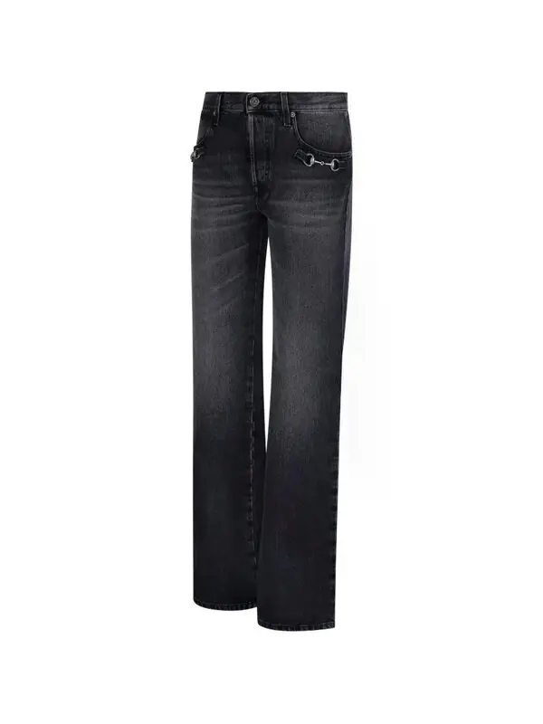 Gucci Horsebit Detail Straight Leg Jeans