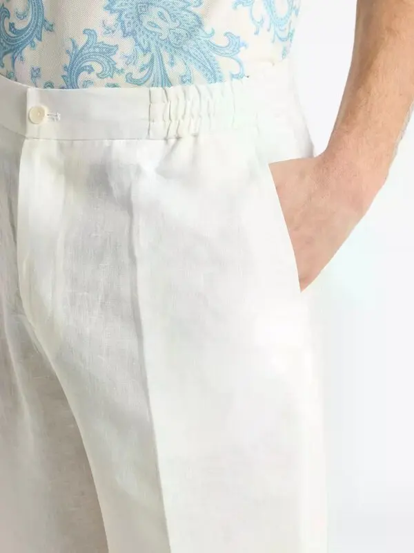 Etro Plain-coloured Linen Shorts