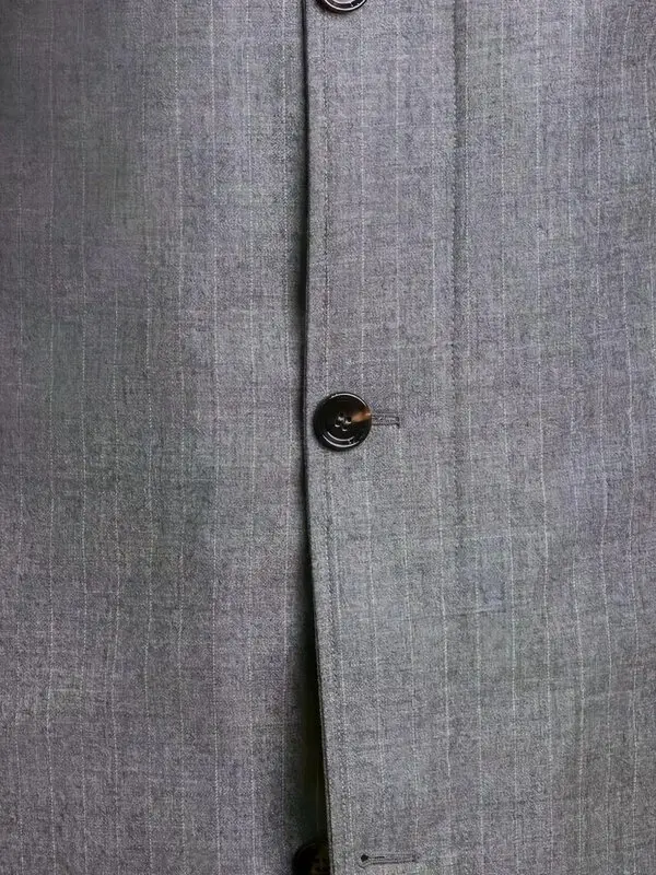 Kiton Pinstriped Overcoat