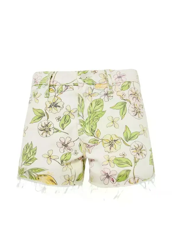 MOTHER The Dodger Floral-print Shorts
