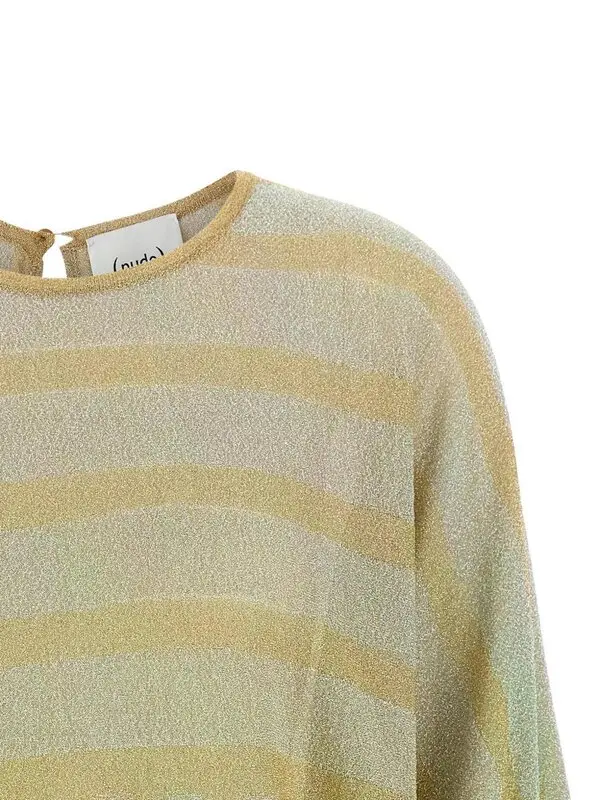 NUDE Striped Short Sleeve Sweater