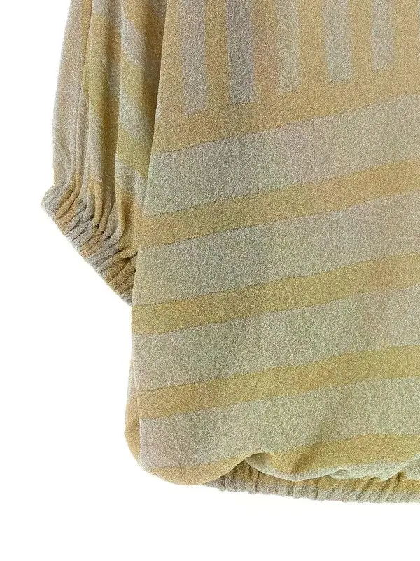 NUDE Striped Short Sleeve Sweater