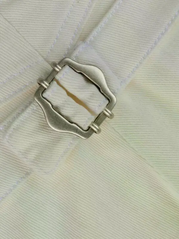 PENCE 1979 Button-fastening Buckle-detail Trousers - White