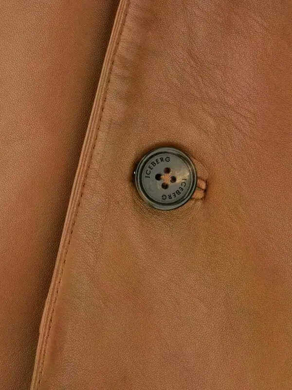 Iceberg Button Leather Jacket