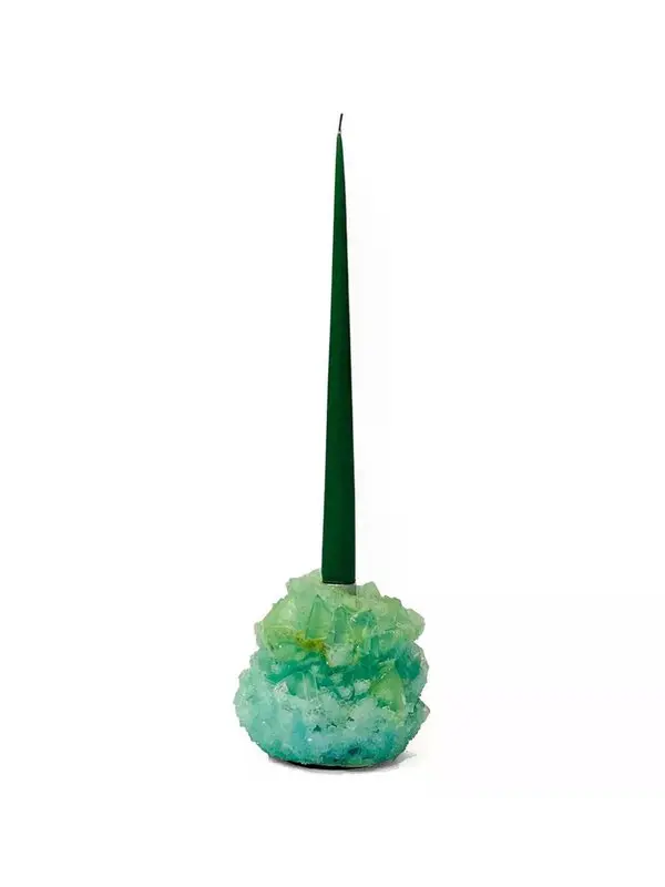 MINERAL SERIES Crystal Turquoise Candlestick Holder