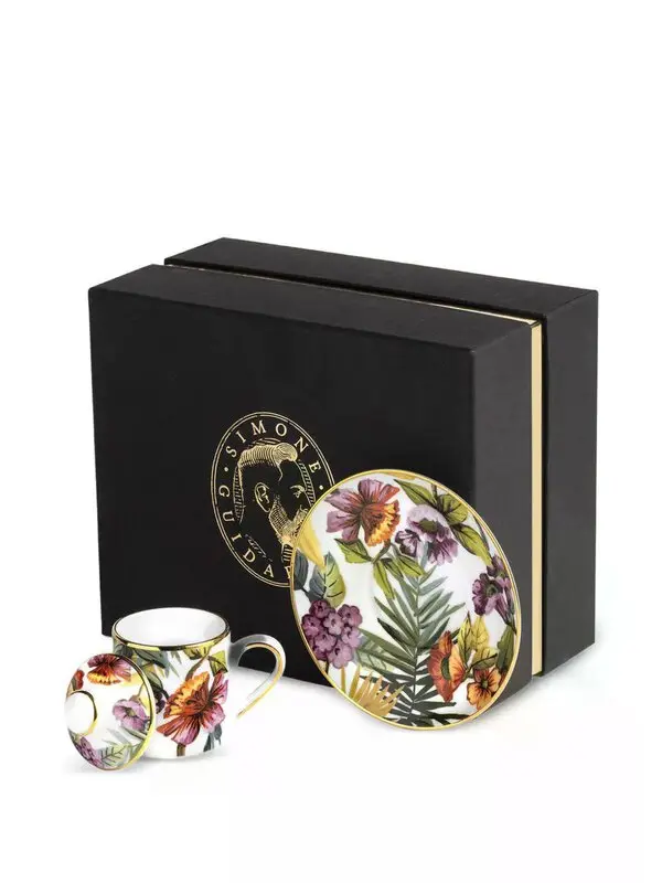 SIMONE GUIDARELLI HOME Jungle Floral Espresso Cup Set