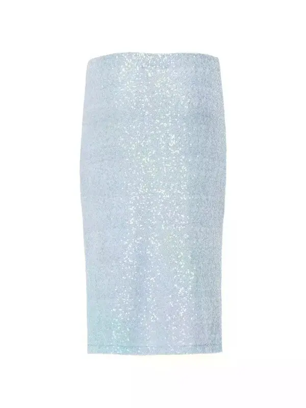 DES_PHEMMES Sequin-embellished Midi Skirt - Blue