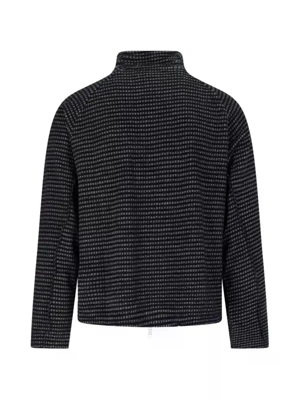 MFPEN Checked Zip-up Cardigan