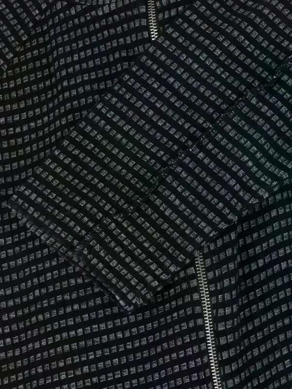 MFPEN Checked Zip-up Cardigan