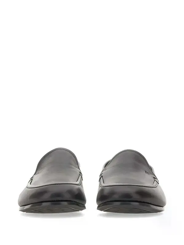 FABI Leather Flat Loafers