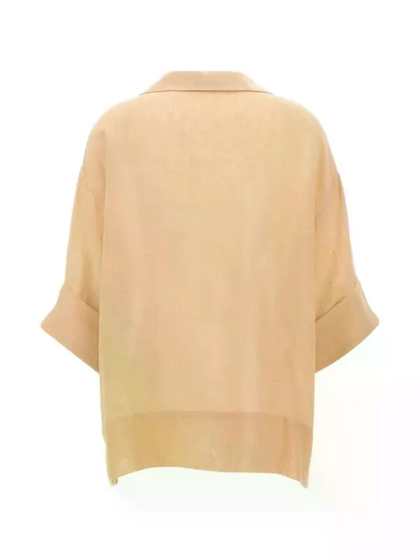 Eleventy V-neck Short-sleeve Blouse