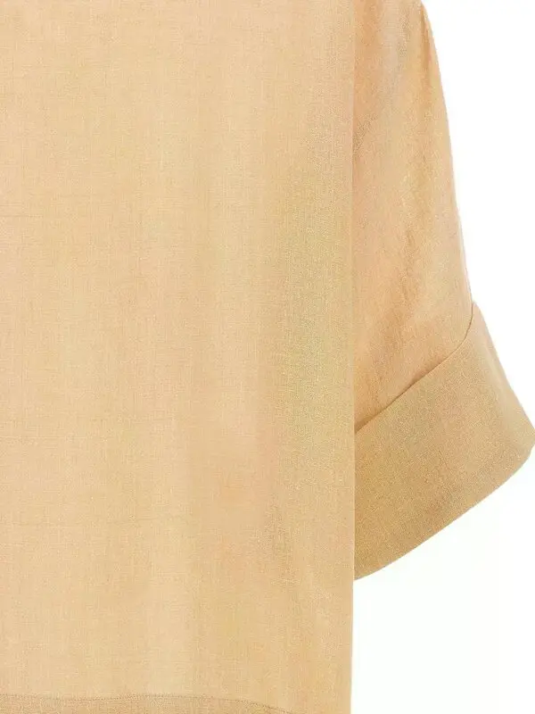 Eleventy V-neck Short-sleeve Blouse