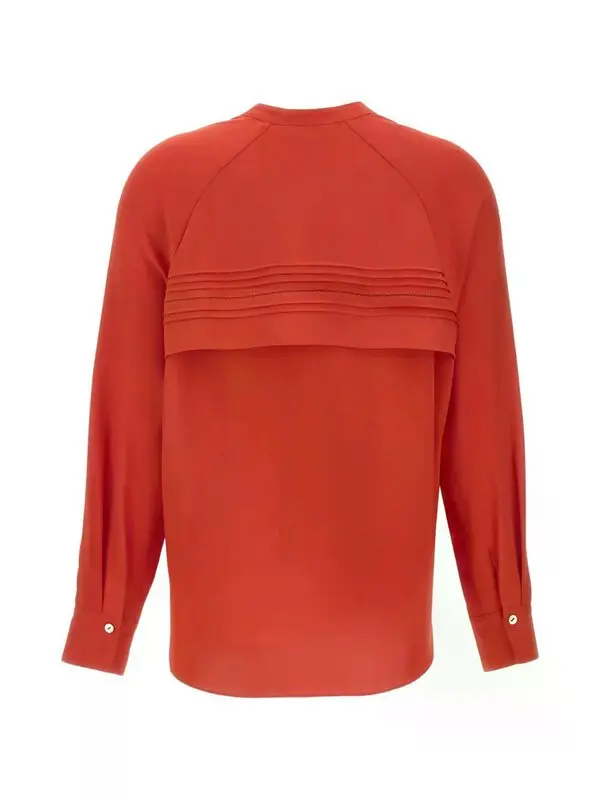 Vince Long-sleeve Blouse With Pleated Detailing