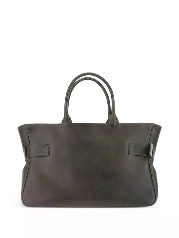 OSOI Buckle Charm Leather Tote Bag - Brown