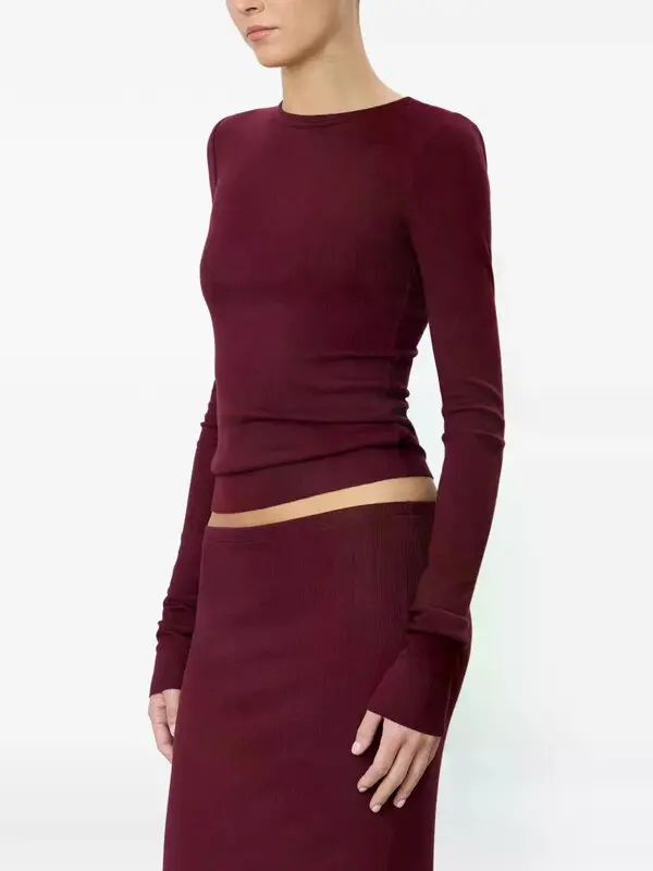 Eterne Long-sleeve Ribbed Top