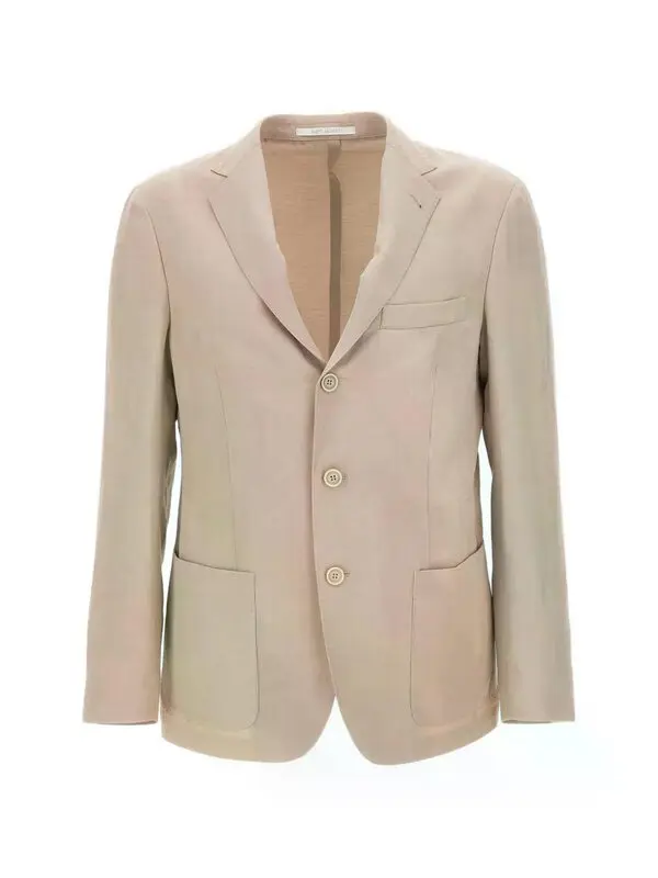 Eleventy Buttoned Patch-pockets Blazer - Neutrals