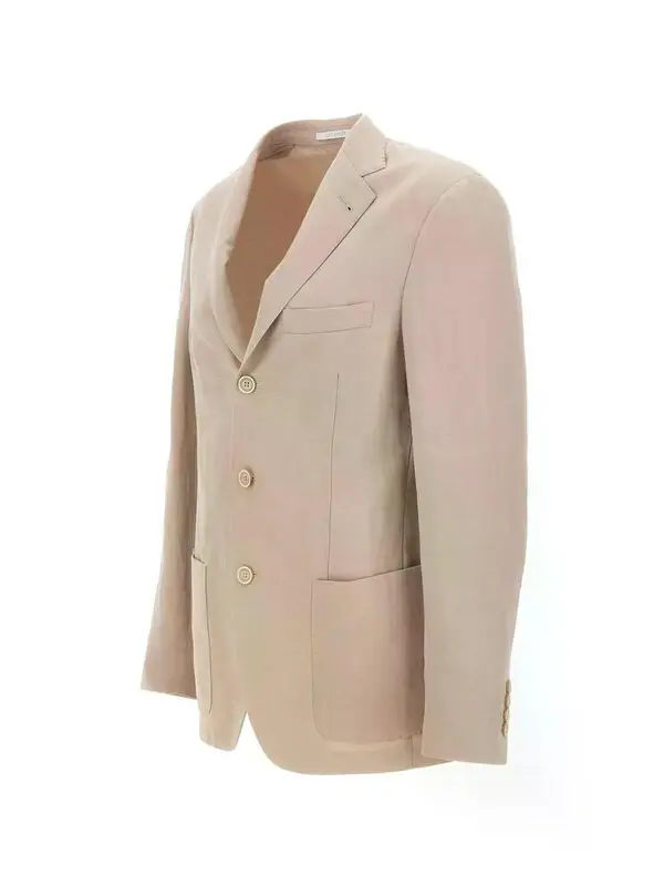 Eleventy Buttoned Patch-pockets Blazer - Neutrals